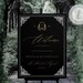 Brenna: Elegant Black Gold Welcome Sign, Black Gold Wedding Welcome ...