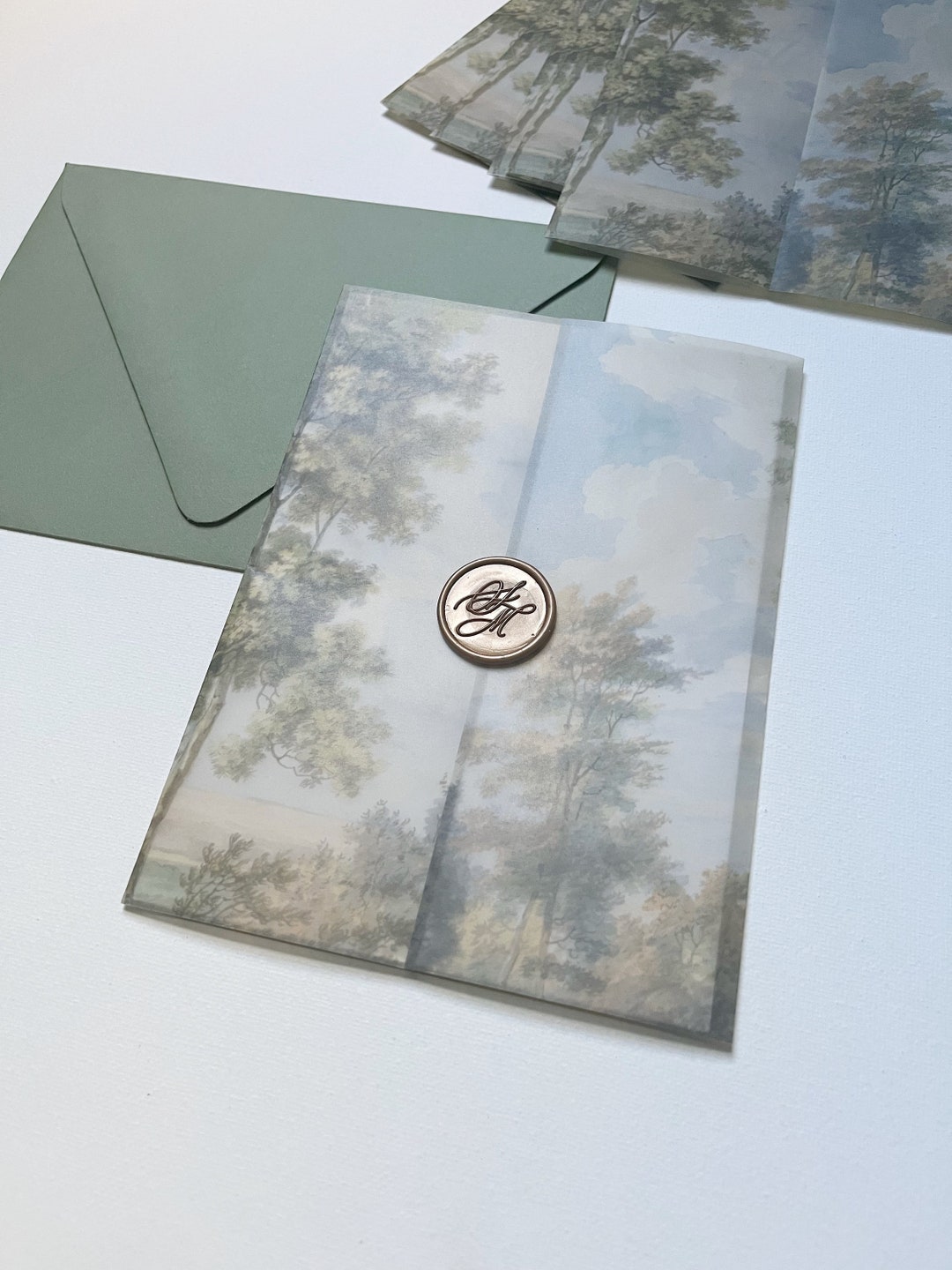 Lacie | Landscape Vellum Wraps for 5x7 Invitation, Fine Art Landscape ...