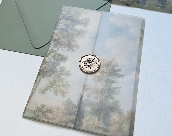 Lacie | Landscape Vellum Wraps for 5x7 Invitation, Fine Art Landscape ...