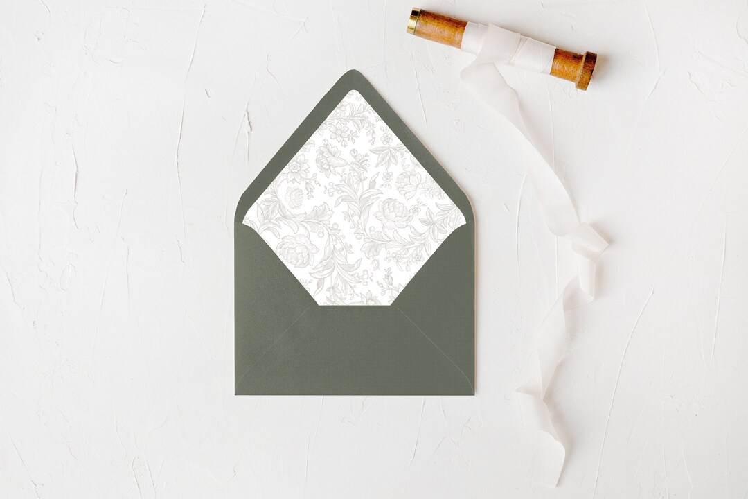 Athena | Fine Art Floral Wedding Invitation Envelopes, Fine Art Lined ...