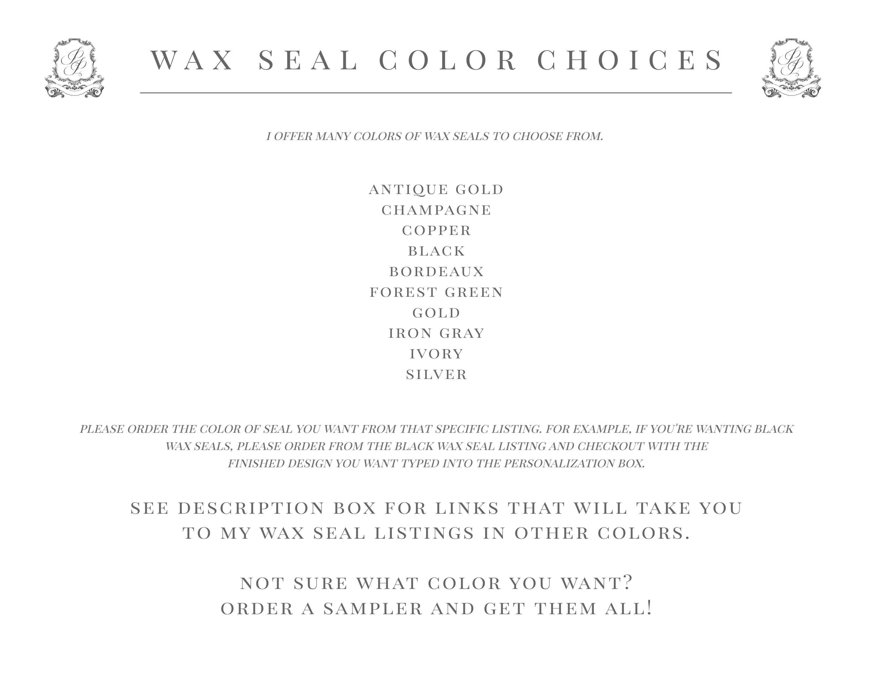 Custom Pre Made Self Adhesive Wax Seals Wax Seal Stickers - Etsy