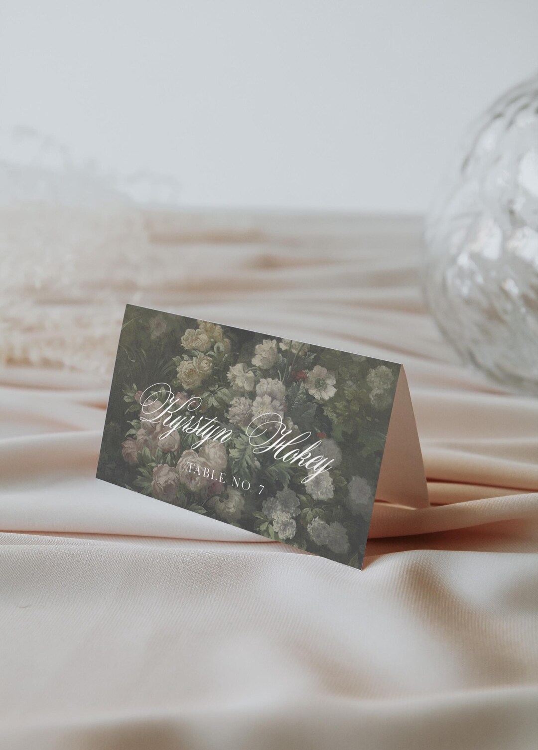 Wild Roses | Fine Art Floral Wedding Escort Cards, Dusty Rose Wedding ...