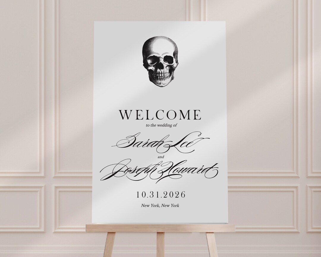 Morgana: Halloween Wedding Welcome Sign, Halloween Wedding Decor ...