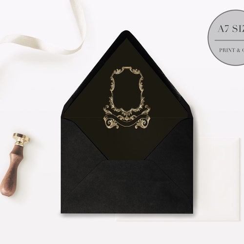 Printable Greenery A7 Envelope Liner Template A7 Euro Flap | Etsy