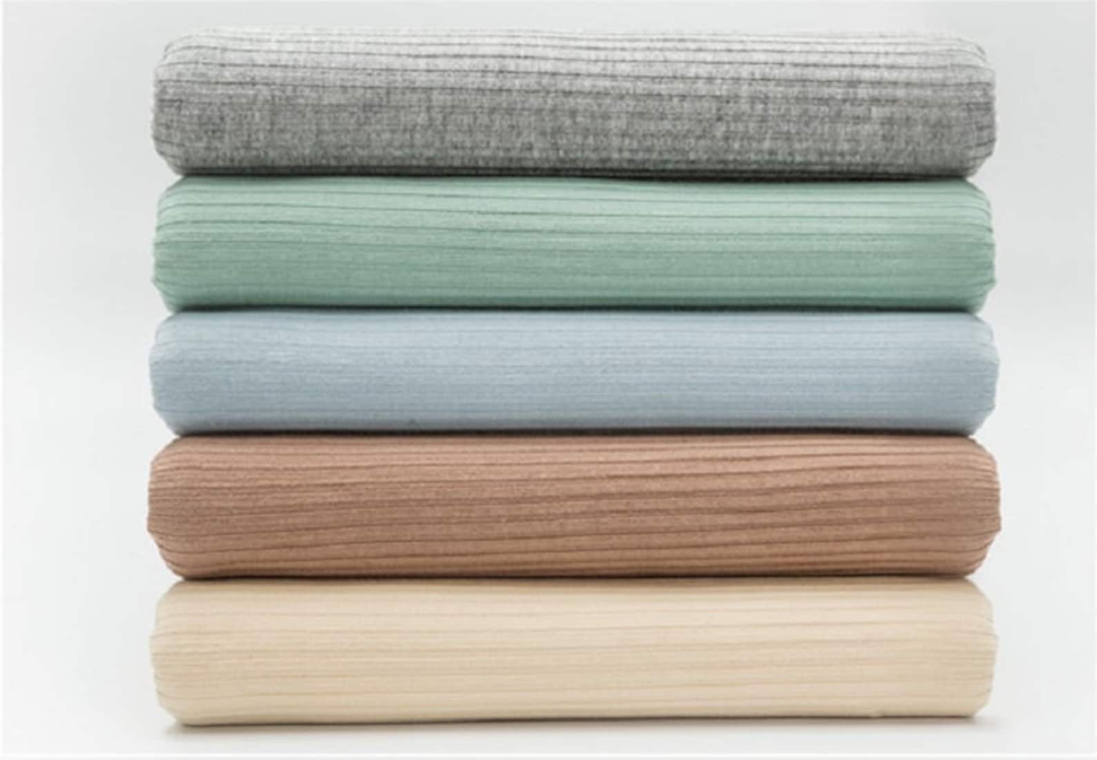 Rib Knit Fabric Ribbed Cotton Fabric by the Half Yard Soft | Etsy