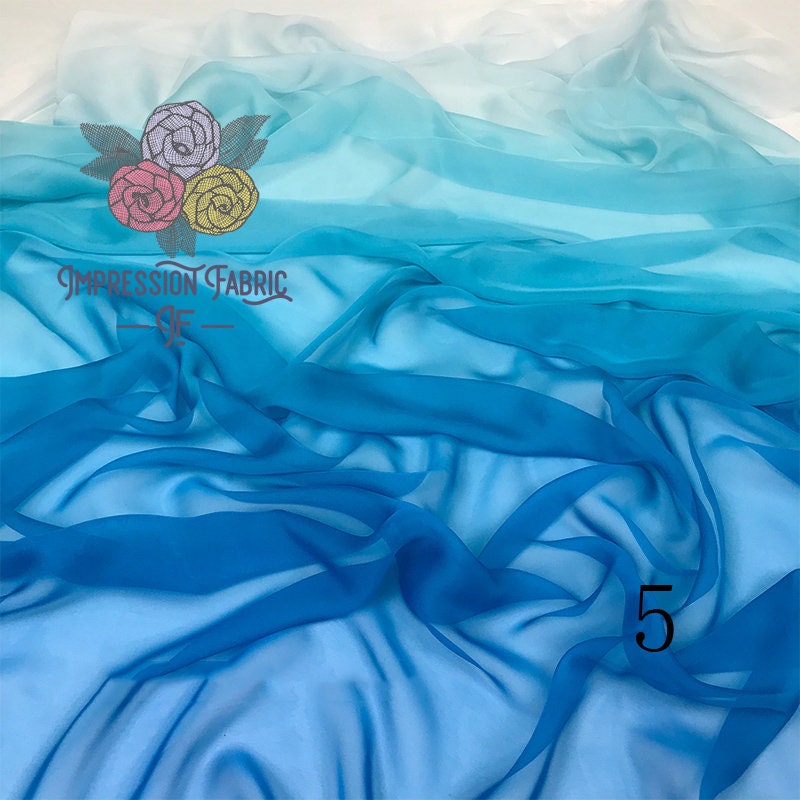 Ombre Chiffon Fabric Ombre Fabric Chiffon Fabric Sheer - Etsy UK