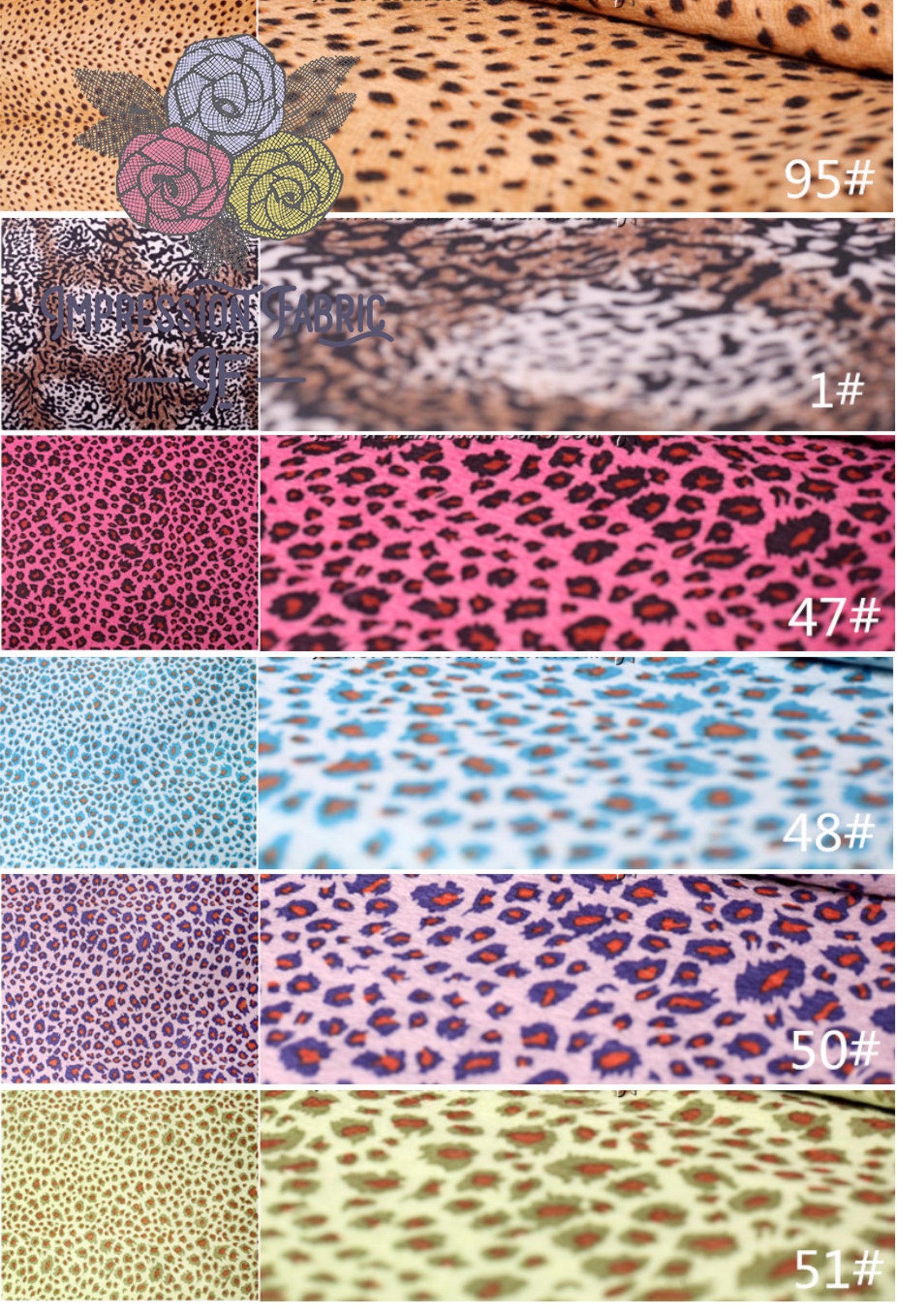 Animal Print Fabric by the Yard Leopard Cheetah Zebra - Etsy