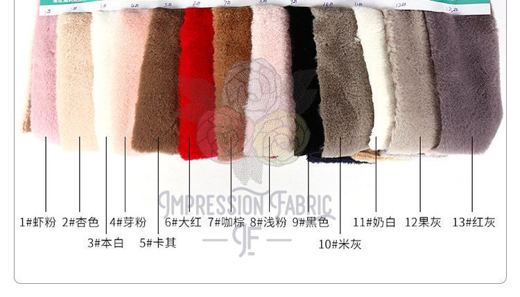 Faux Rabbit Fur Fabirc Fursuit Fur by the Yard Soft Minky | Etsy