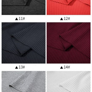 Rib Knit Fabric Ribbed Cotton Fabric by the Half Yard Soft - Etsy