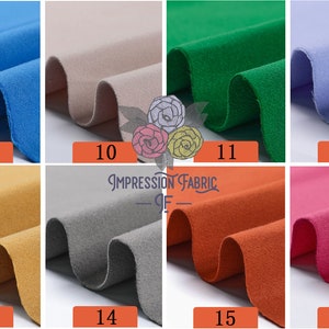 Double Faced Faux Wool Fabric, Felt Fabric, Fleece Fabric, by the Half ...