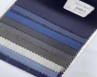 Wool Suiting Fabric Worsted Wool Fabric by the Half Yard | Etsy