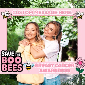 Save the Boobees, Breast Cancer Awareness, Custom Message, DIY Photo ...