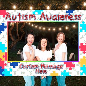 Autism Awareness, Custom Message Prop, DIY Photo Booth Props, Photo ...