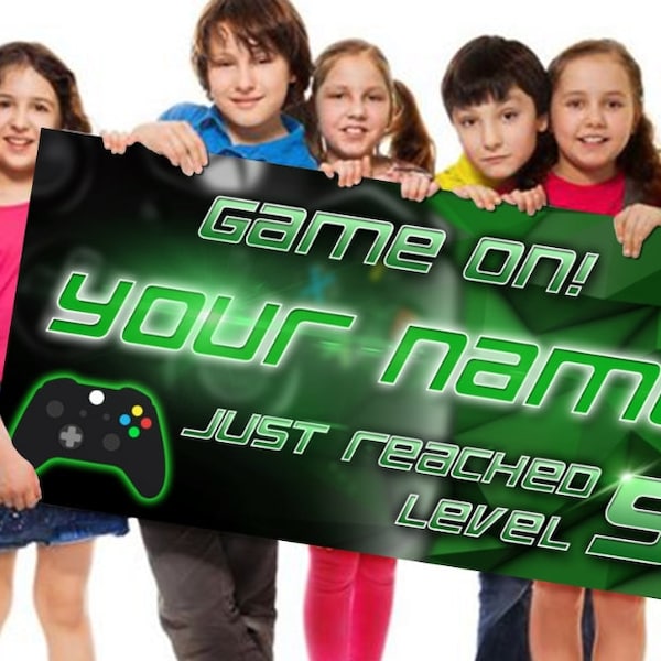 Gamer Banner, Birthday Banner, Video Game Banner, Switch, Poster ...