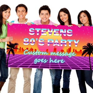 80s Party Banner, 80s Party Birthday Banner, Party Supplies, Eighties ...