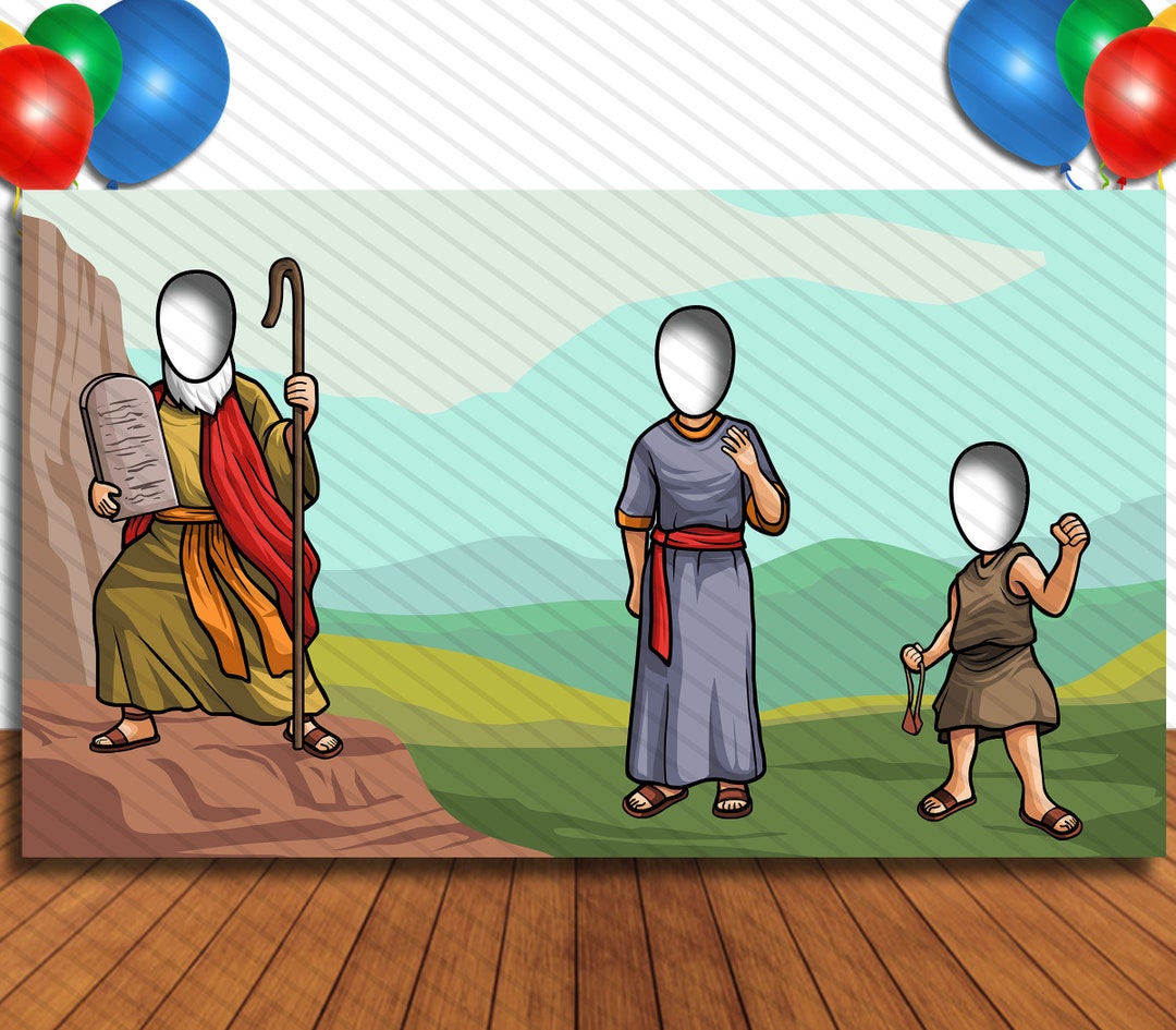 Bible Characters Theme Cutout, Hole in Face, Party Selfie Photo Booth ...