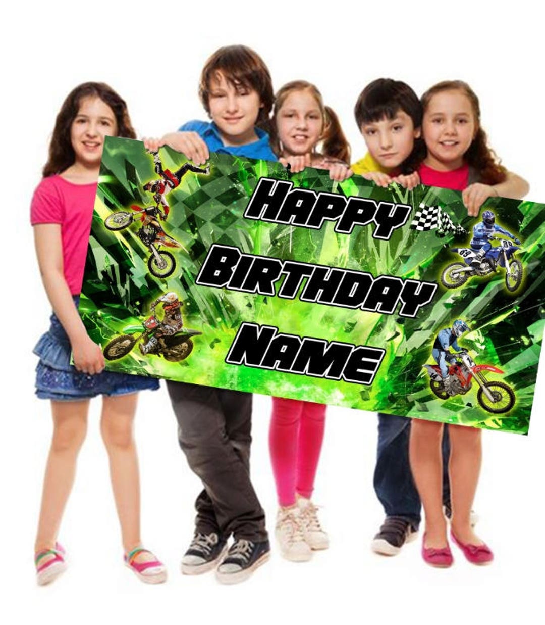 Dirt Bike, Motocross, Happy Birthday Custom/personalized Vinyl or ...
