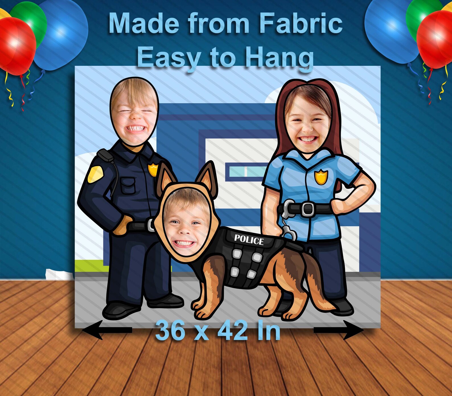 Police Officer & Dog Photo Standee: DIY Party Selfie Prop (36x42") - Etsy