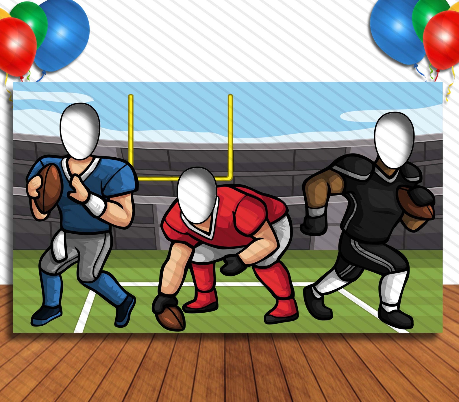 Football Hole in Face Party Selfie Photo Prop Sports - Etsy