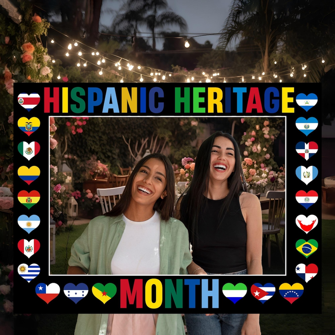 Hispanic Heritage Month, Latino Pride, Cultural Theme Celebration, DIY Photo Booth Props, Photo ...