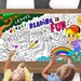 Reading is Fun Coloring Page, Coloring Sheet for Kids, Jumbo Coloring ...