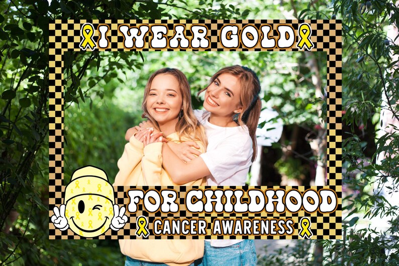 Childhood Cancer Awareness, Photo Booth Selfie Frame, DIY Party Prop - Etsy