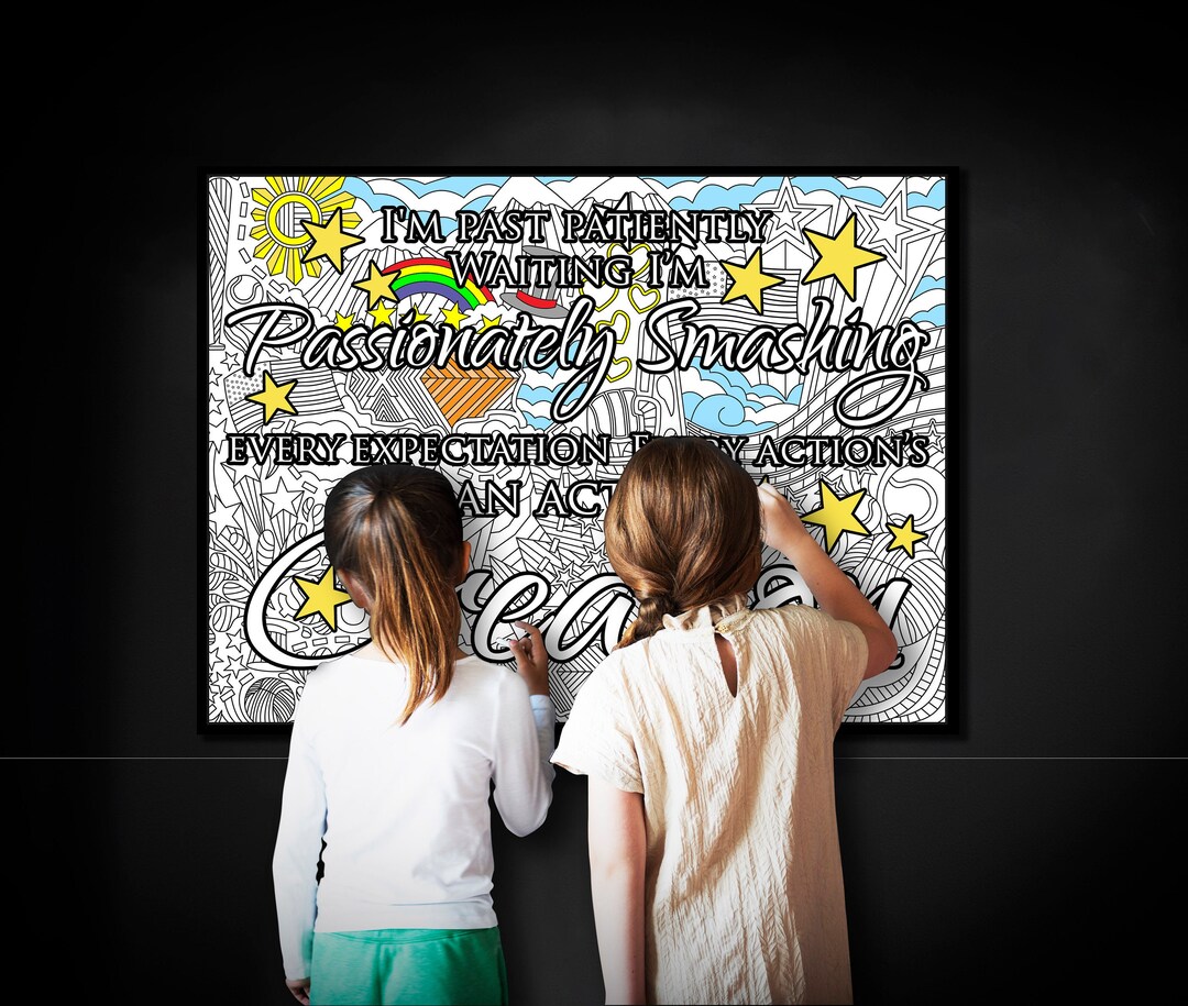 Hamilton 'my Shot' Lyric Coloring Poster: Jumbo Musical Party Activity ...