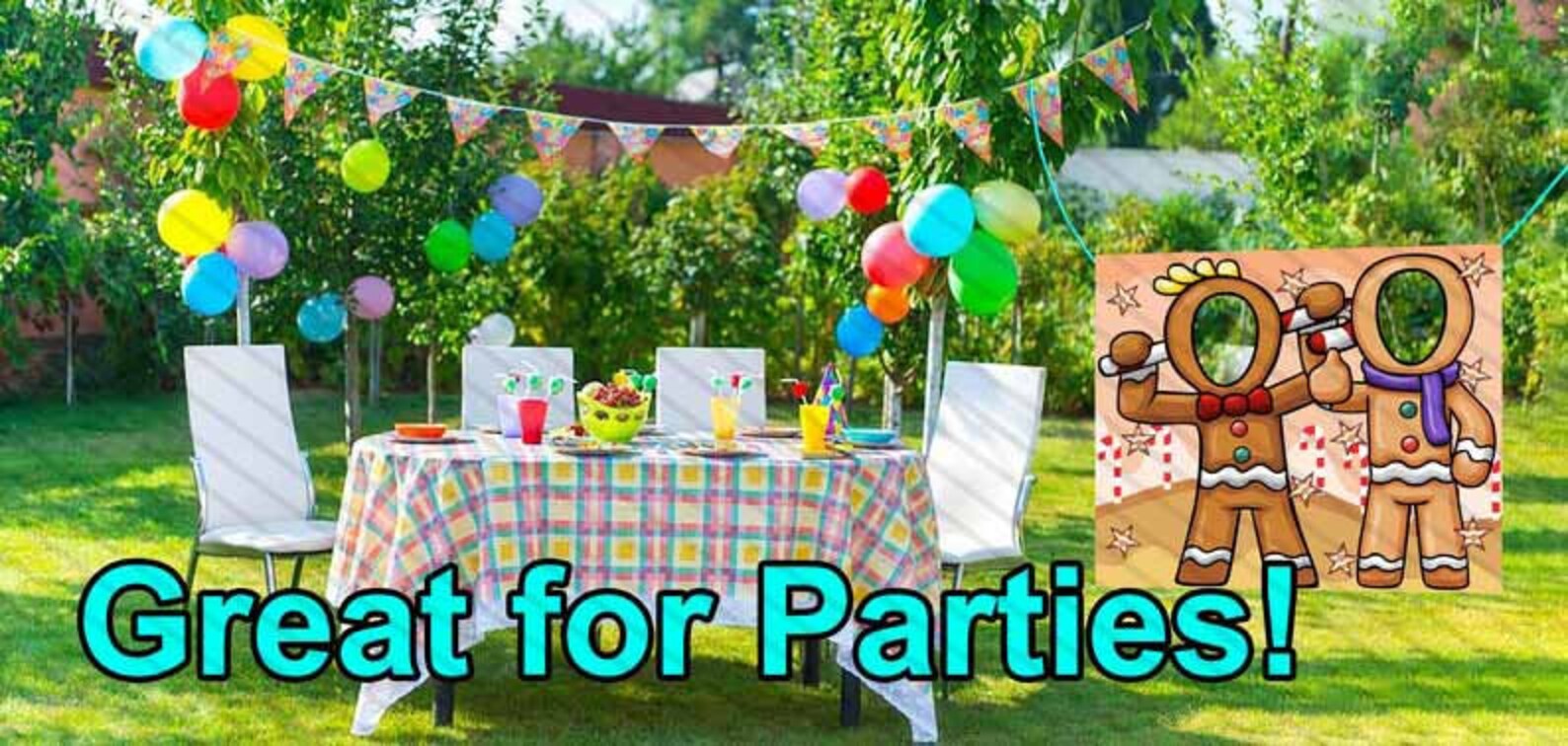 Gingerbread People Cutout Hole in Face Party Selfie Photo | Etsy