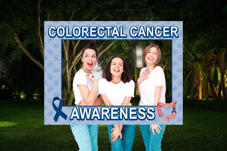 Colorectal Cancer Awareness, Photo Booth Selfie Frame, DIY Party Prop ...