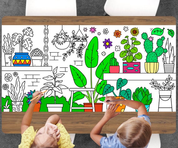 Indoor Plants Coloring Page Custom Plants Activity Sheet - Etsy