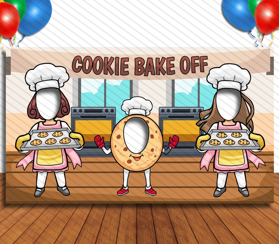 Cookie Bake-off Theme, 42x72" Photo Standee, Face Hole Cutout, Face in ...