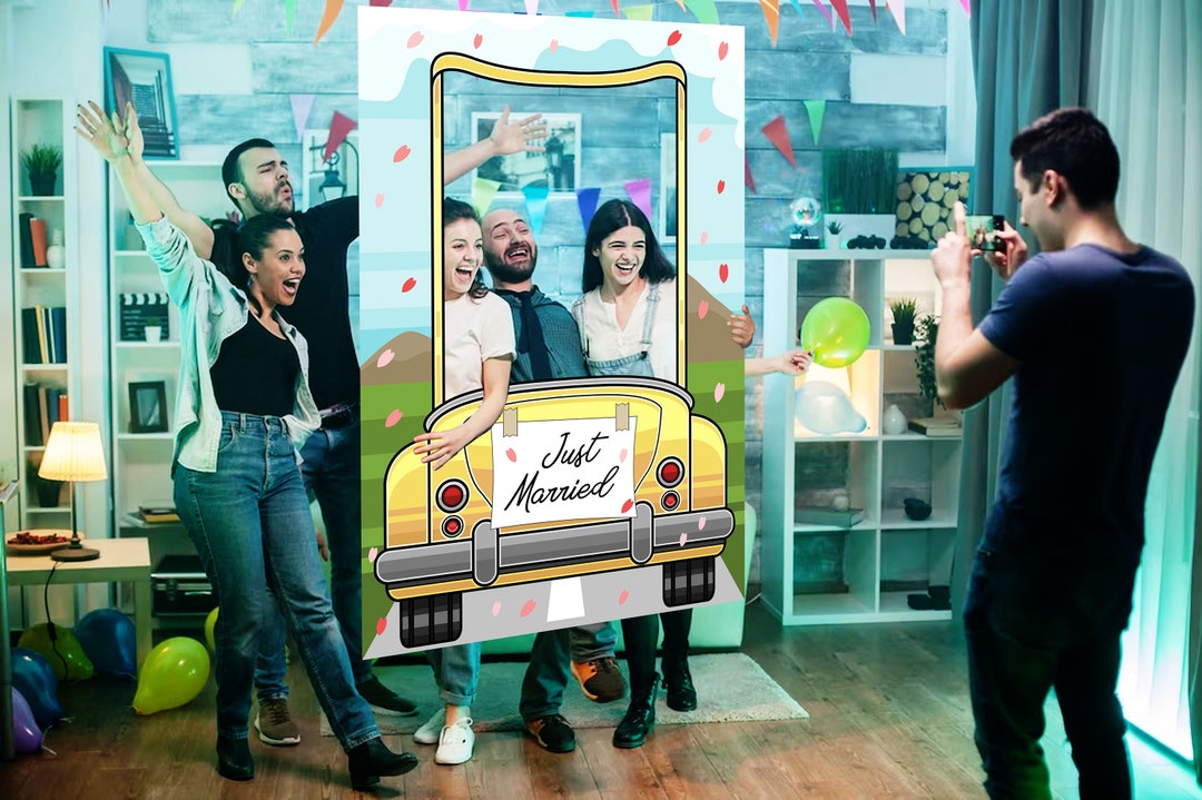 Wedding Car Photo Prop, Vehicle Theme, Personalized, Customized, Photo ...