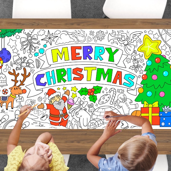 Giant Holiday Coloring Sheet - Etsy