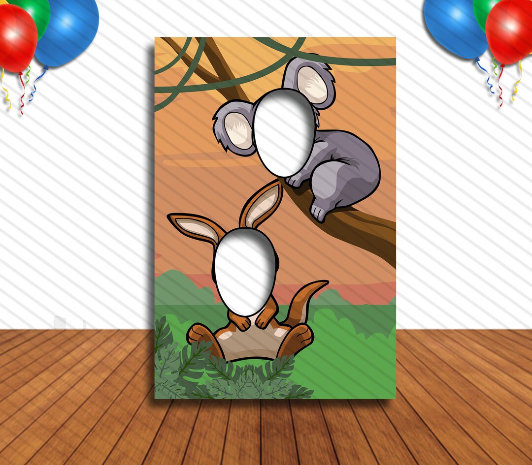 Australian Wild Animals Theme, 24x36 Photo Standee, Face Hole Cutout ...