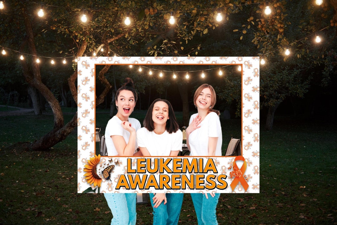 Leukemia Awareness, DIY Photo Booth Props, Photo Booth Selfie Frame ...