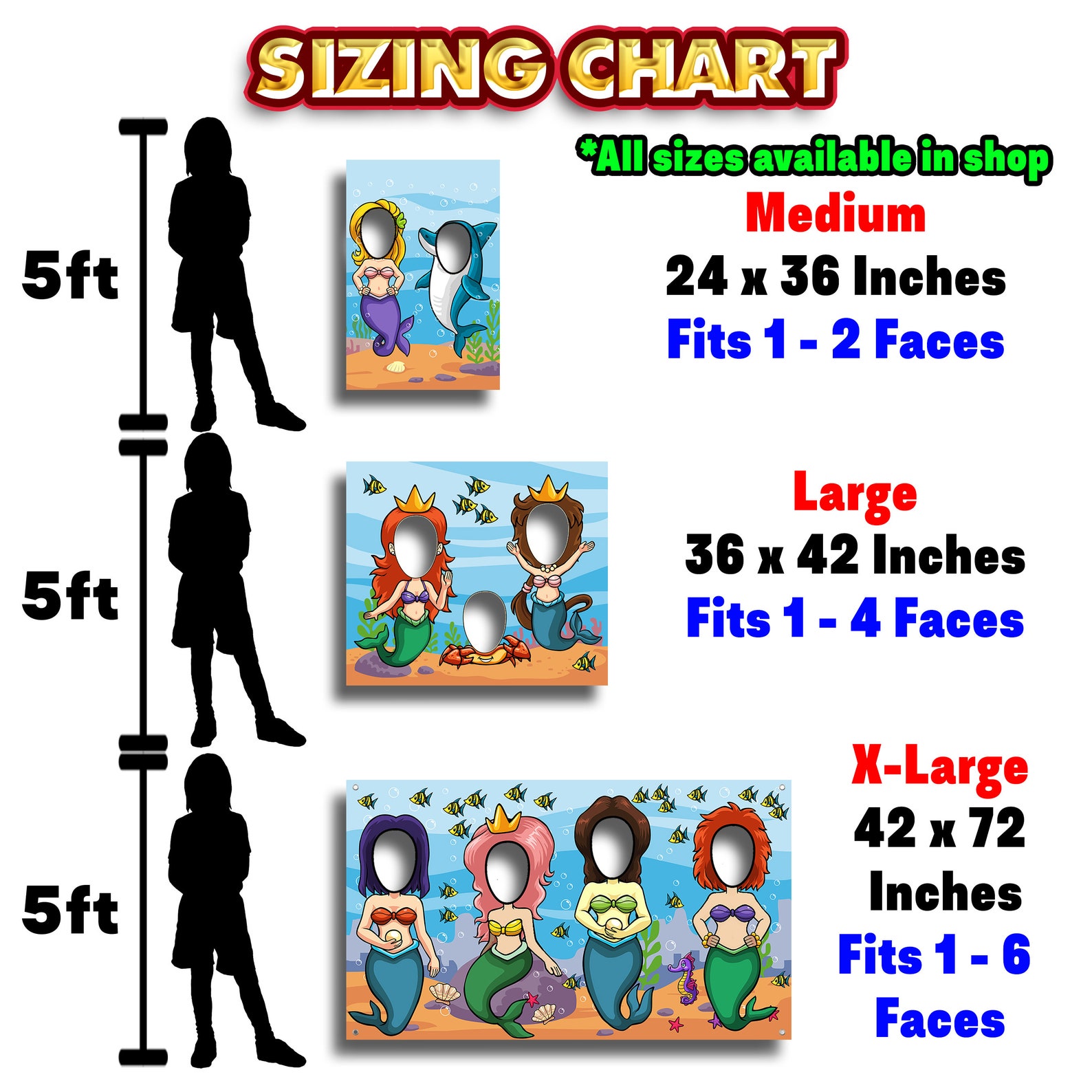 Santa Mrs.claus and Rudolph, Hole in Face, Party Selfie Photo Prop ...