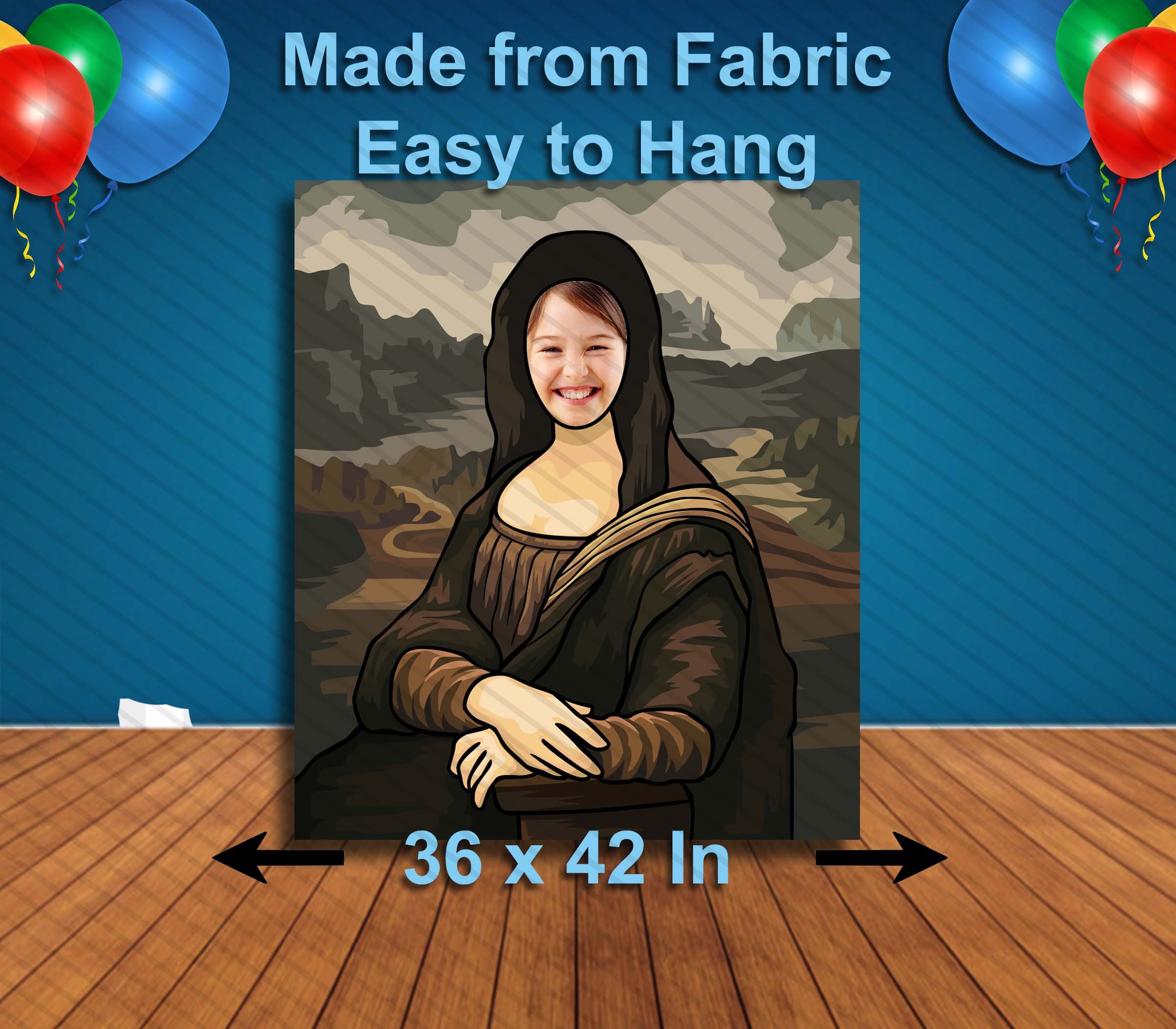 Mona Lisa, Hole in Face, Party Selfie Photo Prop, Famous Artwork ...