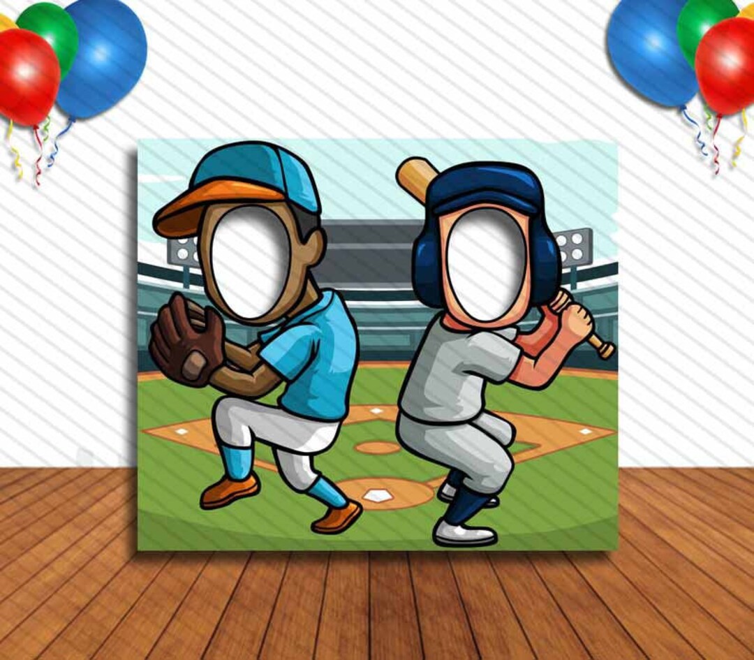 Baseball , Hole in Face, Party Selfie Photo Prop, MLB Decoration - Etsy
