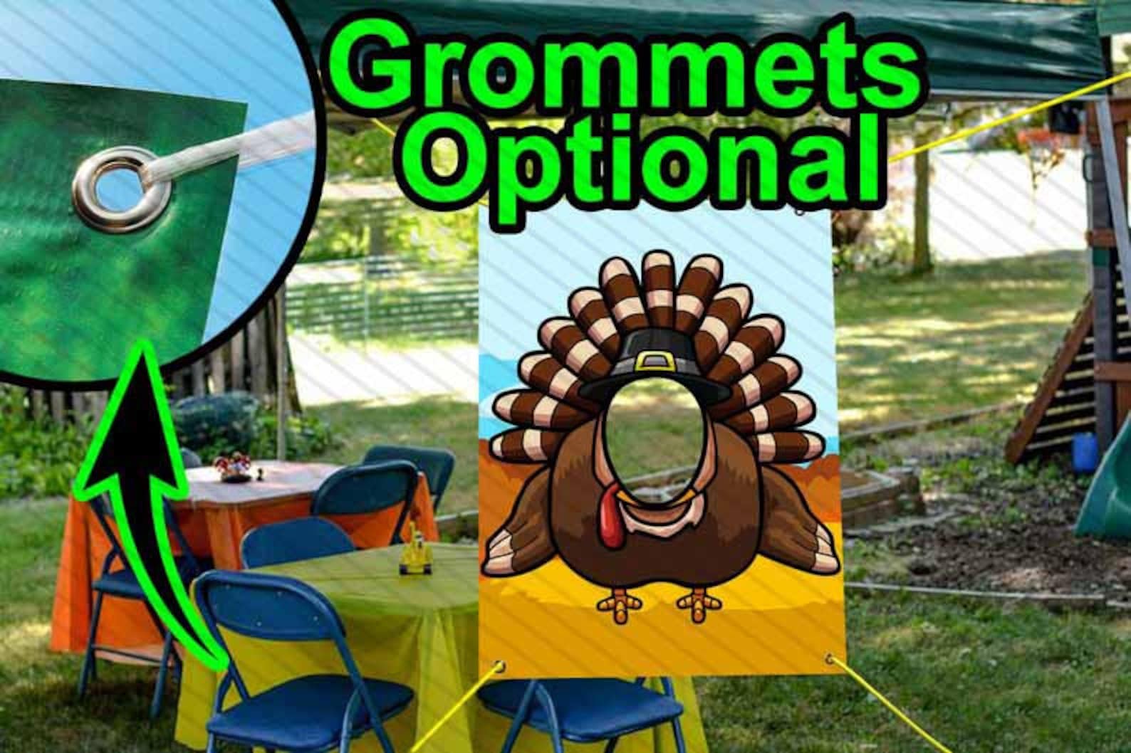 Turkey Photo Standee: Thanksgiving Party Decoration, Face Hole Cutout ...