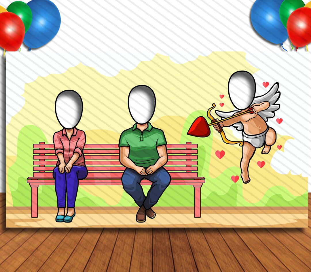 Cupid Valentine's Day Theme Cutout Hole in Face Party - Etsy