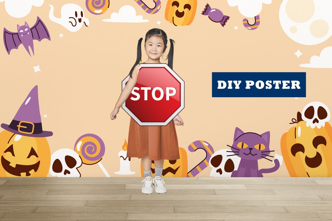 Stop Sign Halloween Costume Photo Prop DIY Poster - Etsy