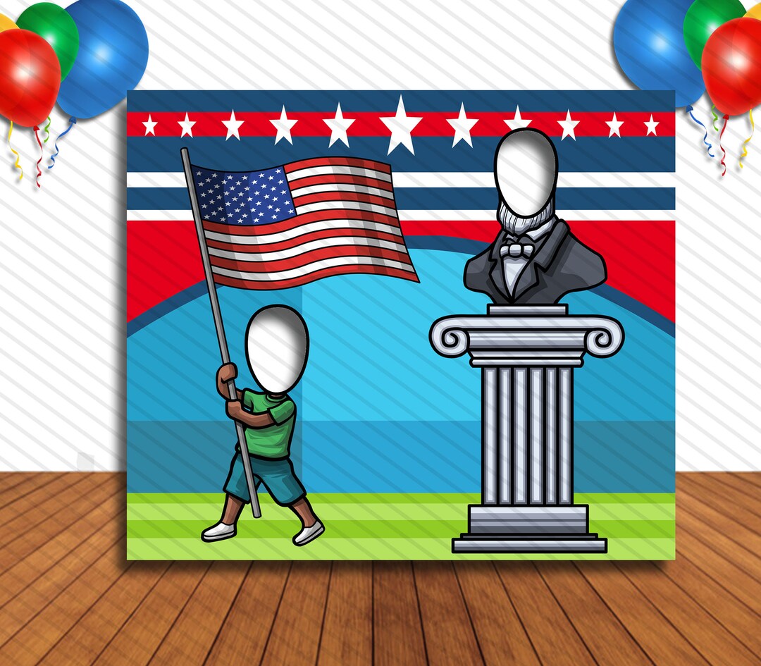 Presidential Election, Hole in Face Cutout Banner, 36x42" Standee, DIY ...
