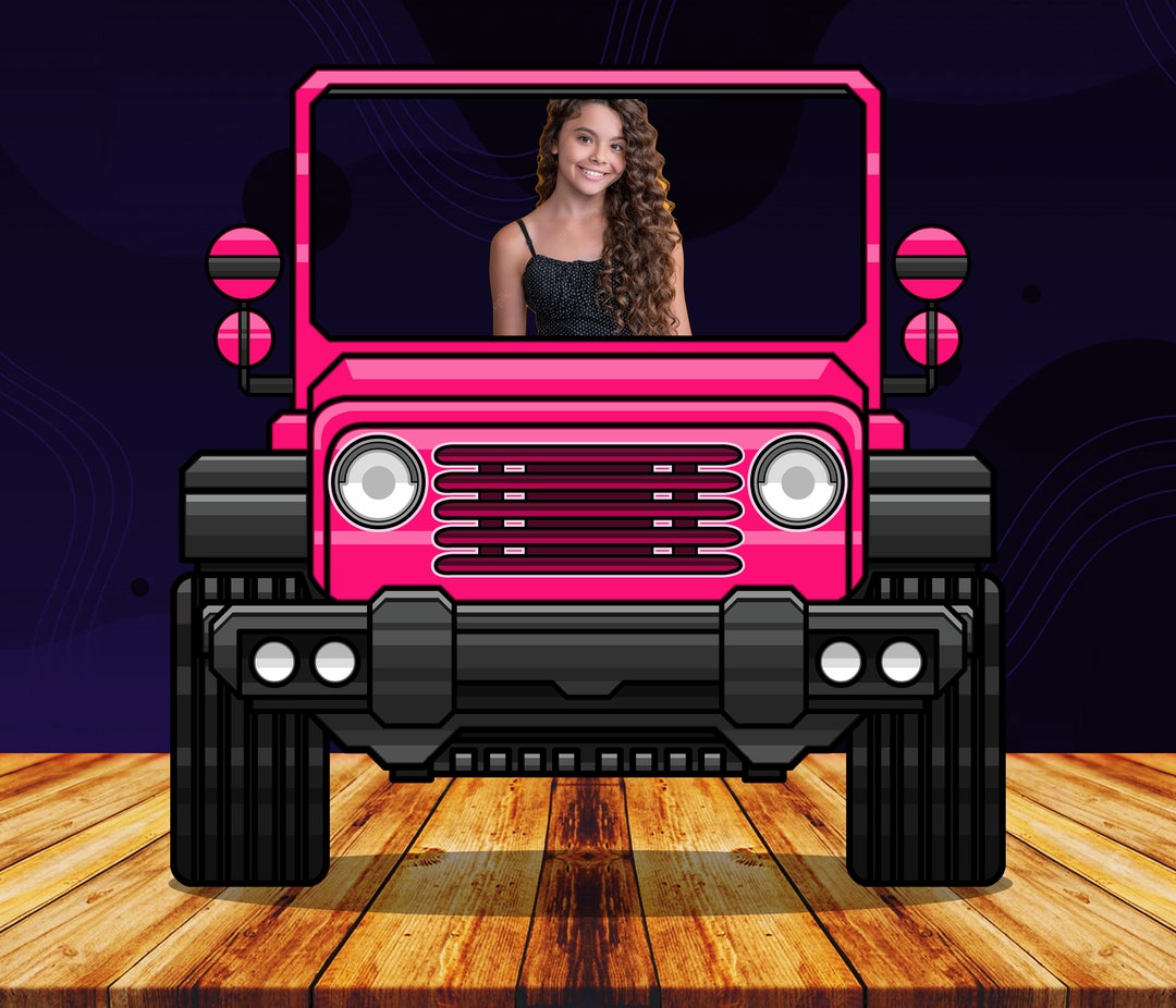 Pink Car, Photo Prop, Birthday Party DIY Poster, Photo Booth Selfie ...