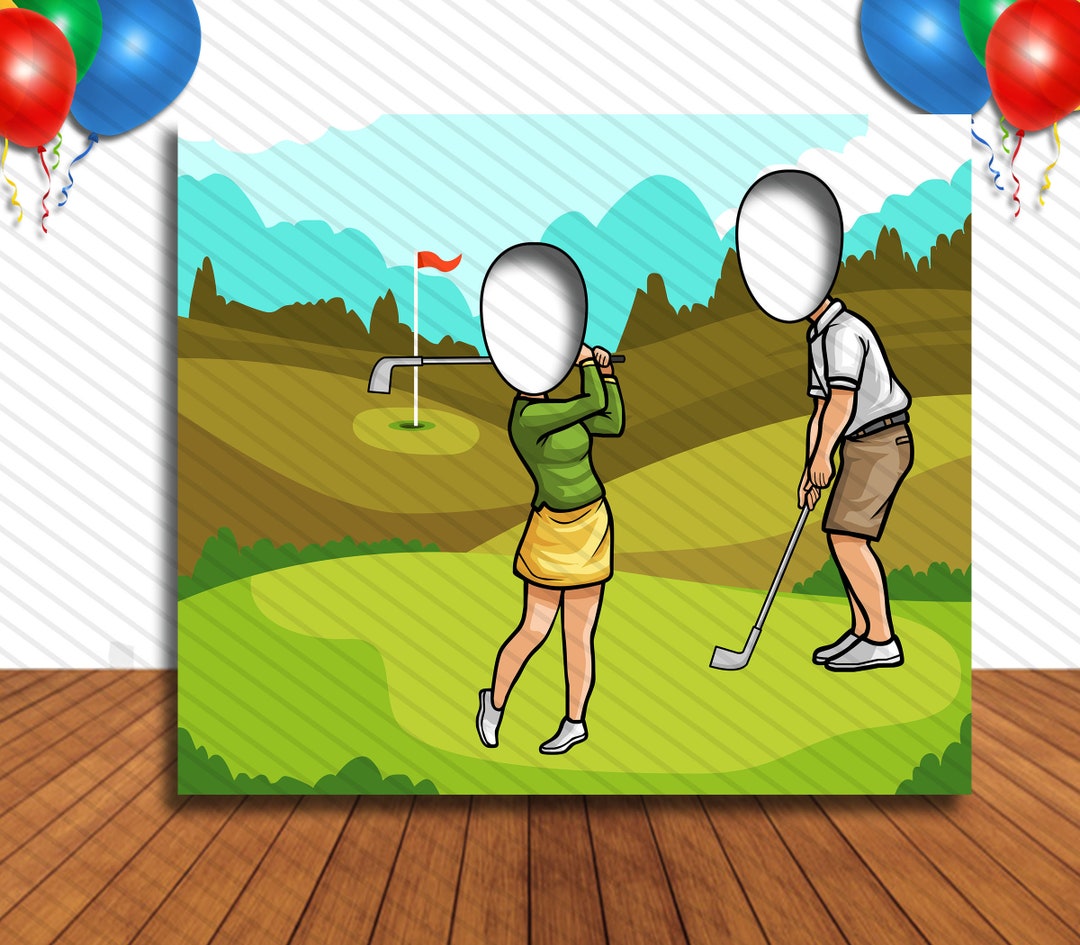 Golf, Sports Theme, 36x42" Photo Standee, Face Hole Cutout, Face in ...