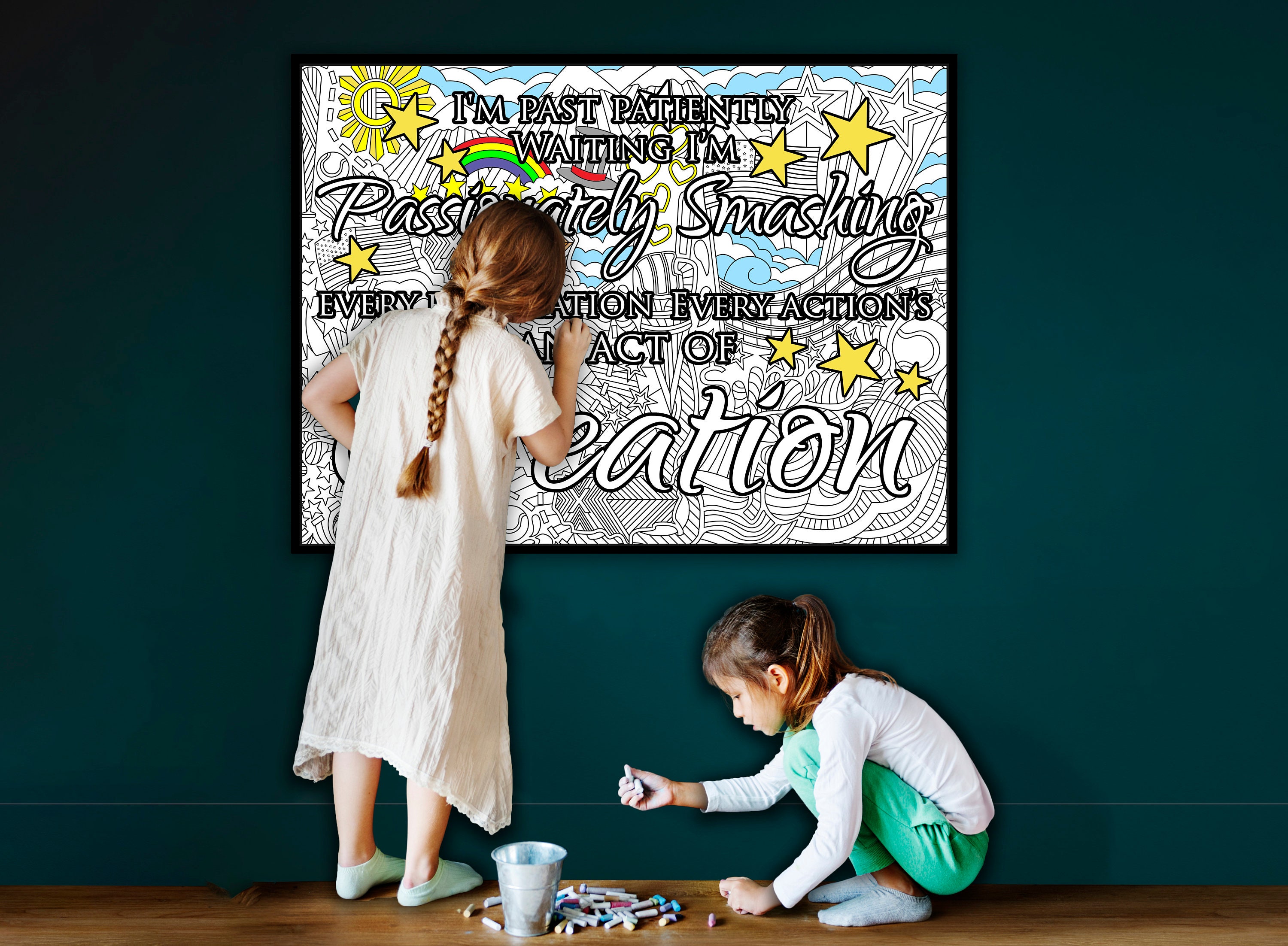 Hamilton 'my Shot' Lyric Coloring Poster: Jumbo Musical Party Activity ...