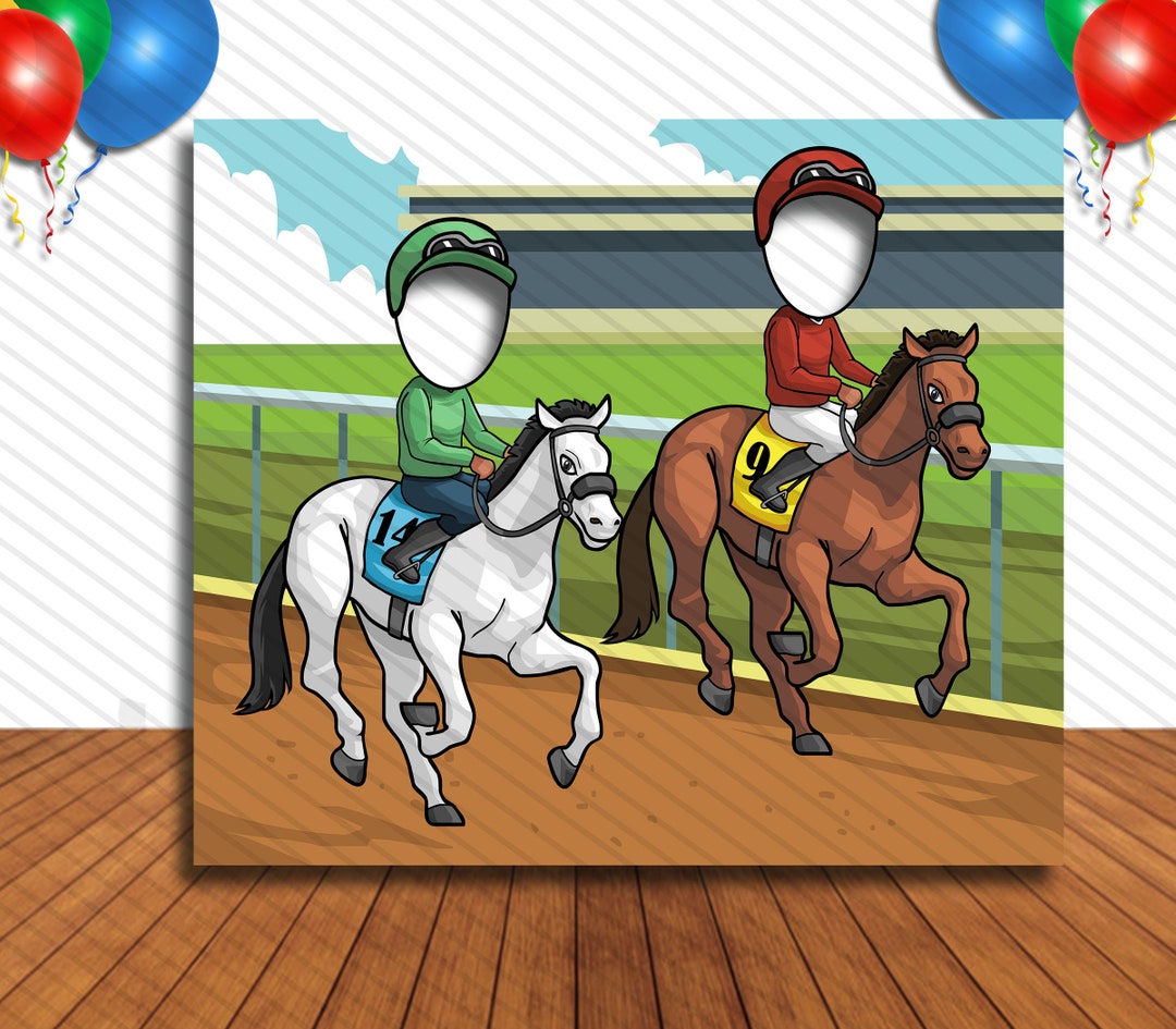 Horse Race Derby Photo Standee: DIY Sports Theme Party Prop (36x42") - Etsy