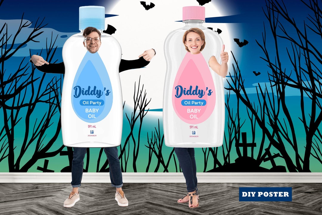 Baby Oil Funny Trending Halloween Costume, Photo Prop, DIY Poster ...
