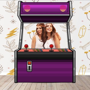 Game Machine Photo Prop, Retro Arcade DIY, Personalized, Customized ...