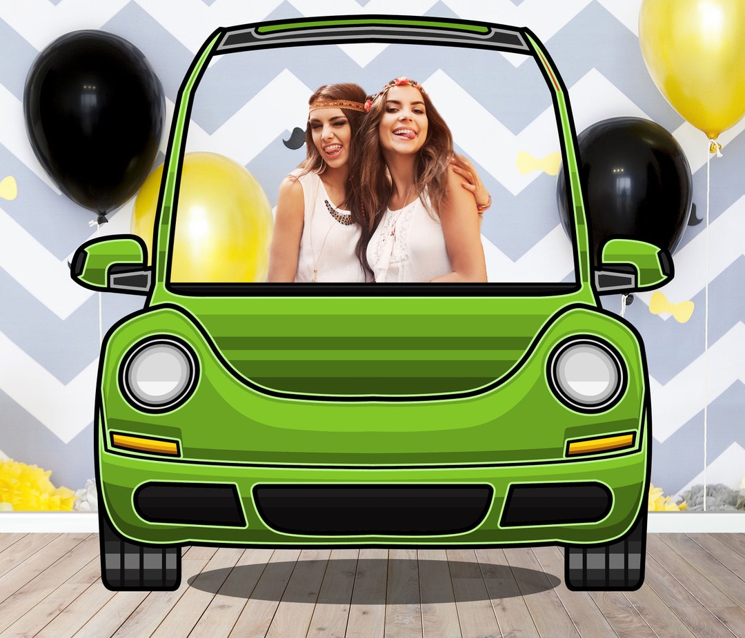 Green Beetle Car Photo Booth Frame: DIY Vehicle Theme Props - Etsy