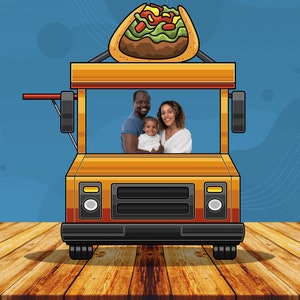 Taco Food Truck Photo Booth Prop: DIY Vehicle Theme Party Props - Etsy